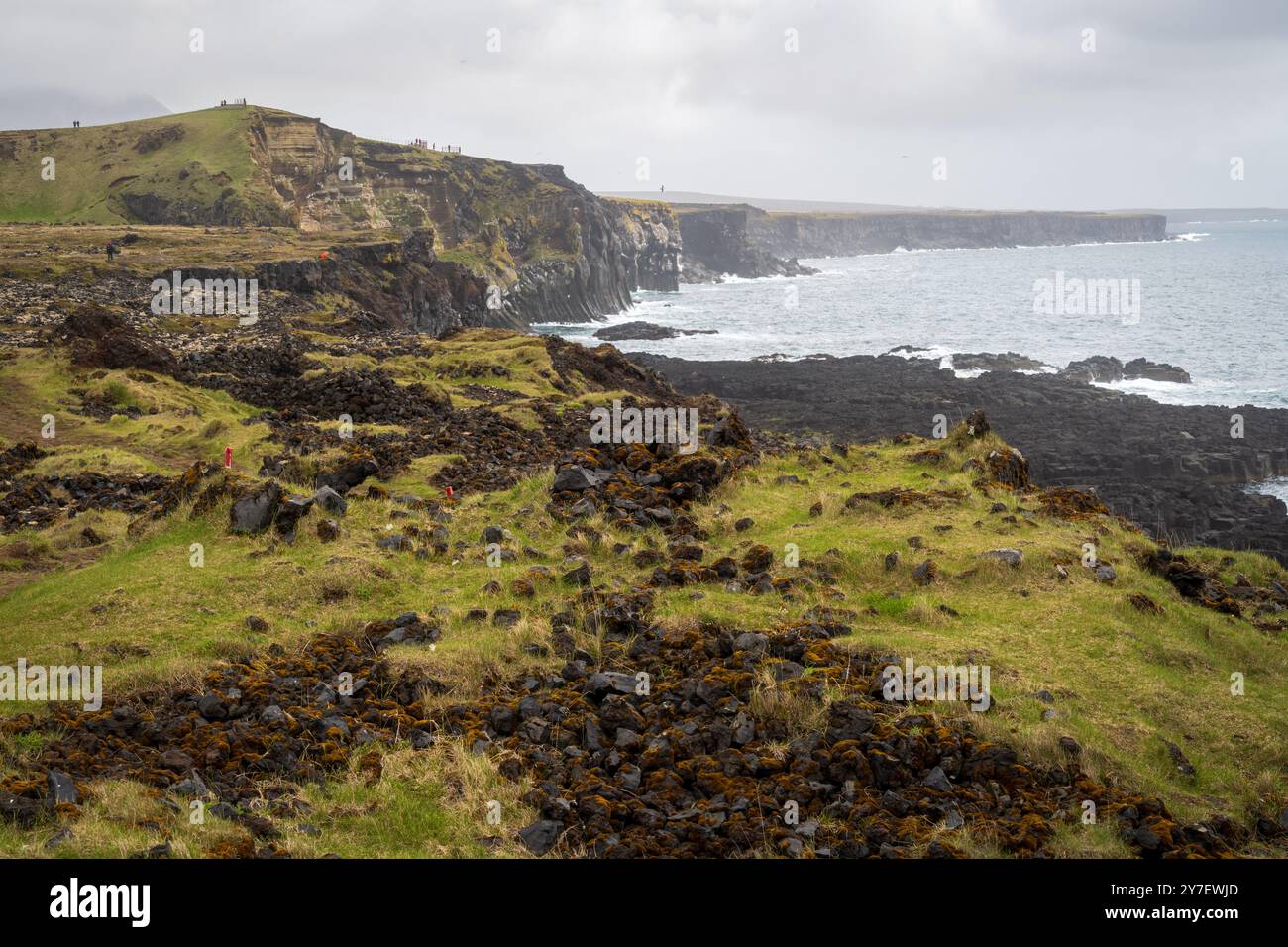 The Londrangar Basalt Cliffs (Hellnar) in Iceland on a Summer Day Stock ...