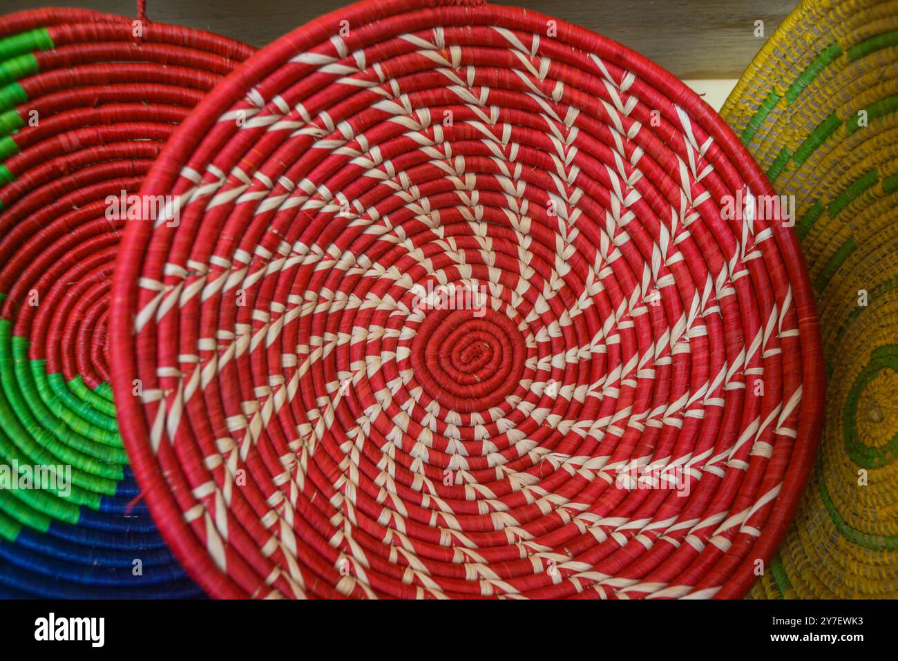 Uganda souvenirs in a craft shop at the Uganda Equatorr Stock Photo - Alamy