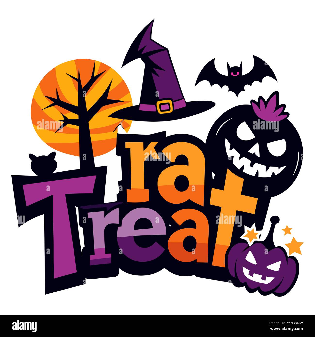 Animation pumpkin ghost black bats hi-res stock photography and images ...