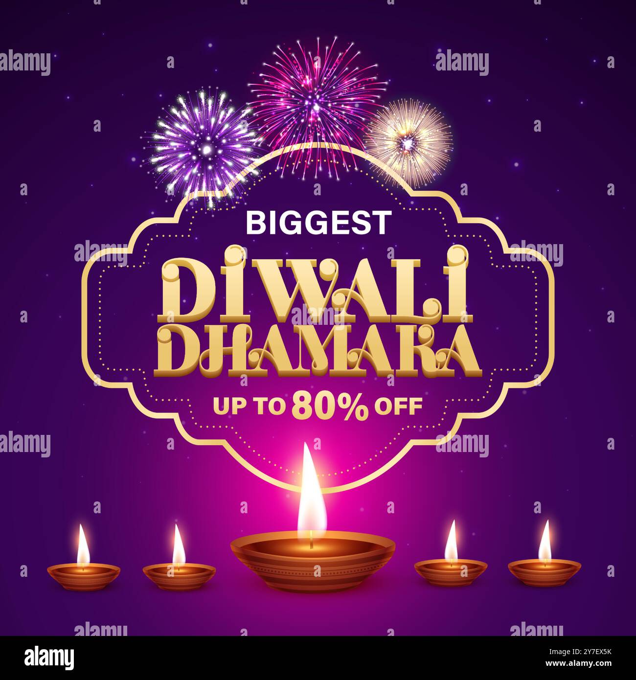 Happy Diwali Social Media Post Template. Happy Diwali Celebration ...