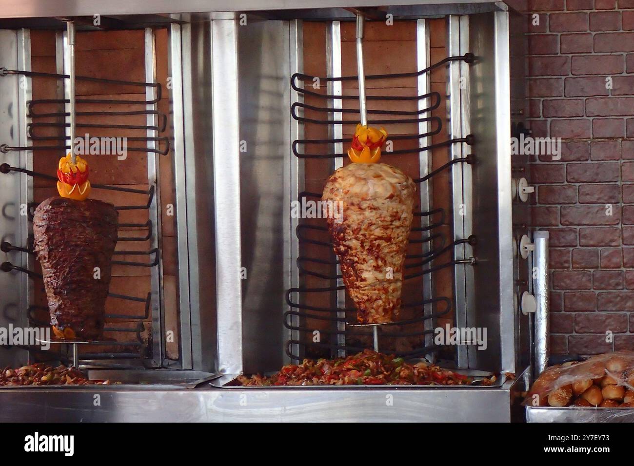 fresh gyros meat from south of europe Stock Photo - Alamy