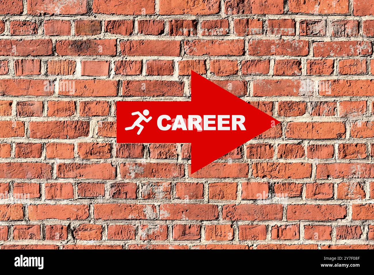 The path to professional success and career achievements. Red ...
