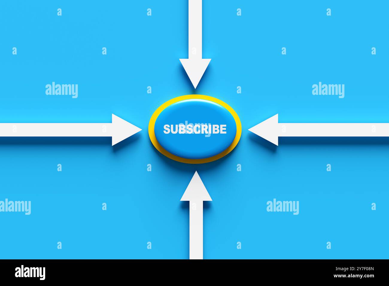 Online subscription concept. Directional arrows pointing at a subscribe ...