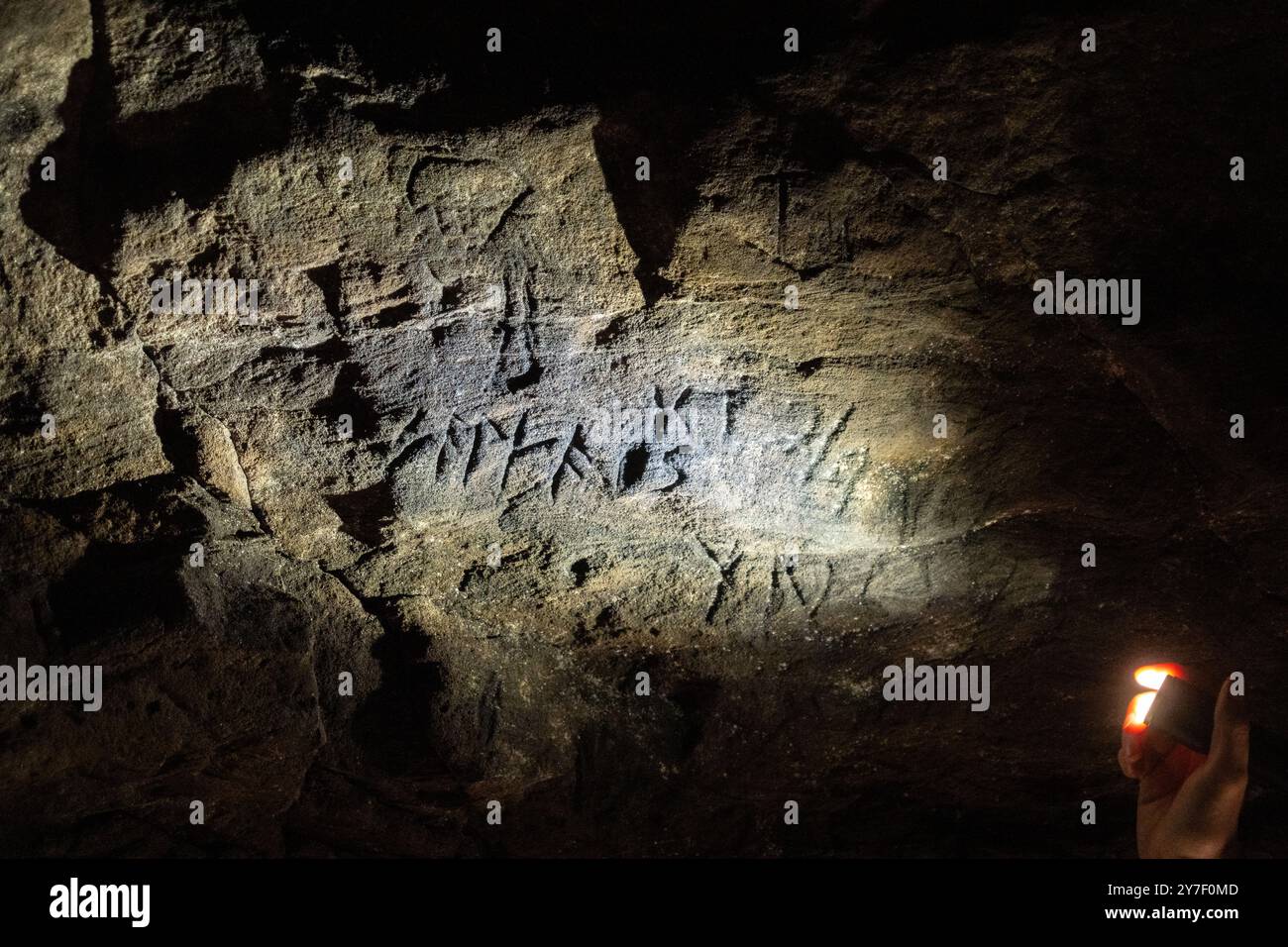 Historic Caves of Hella in Iceland Stock Photo - Alamy