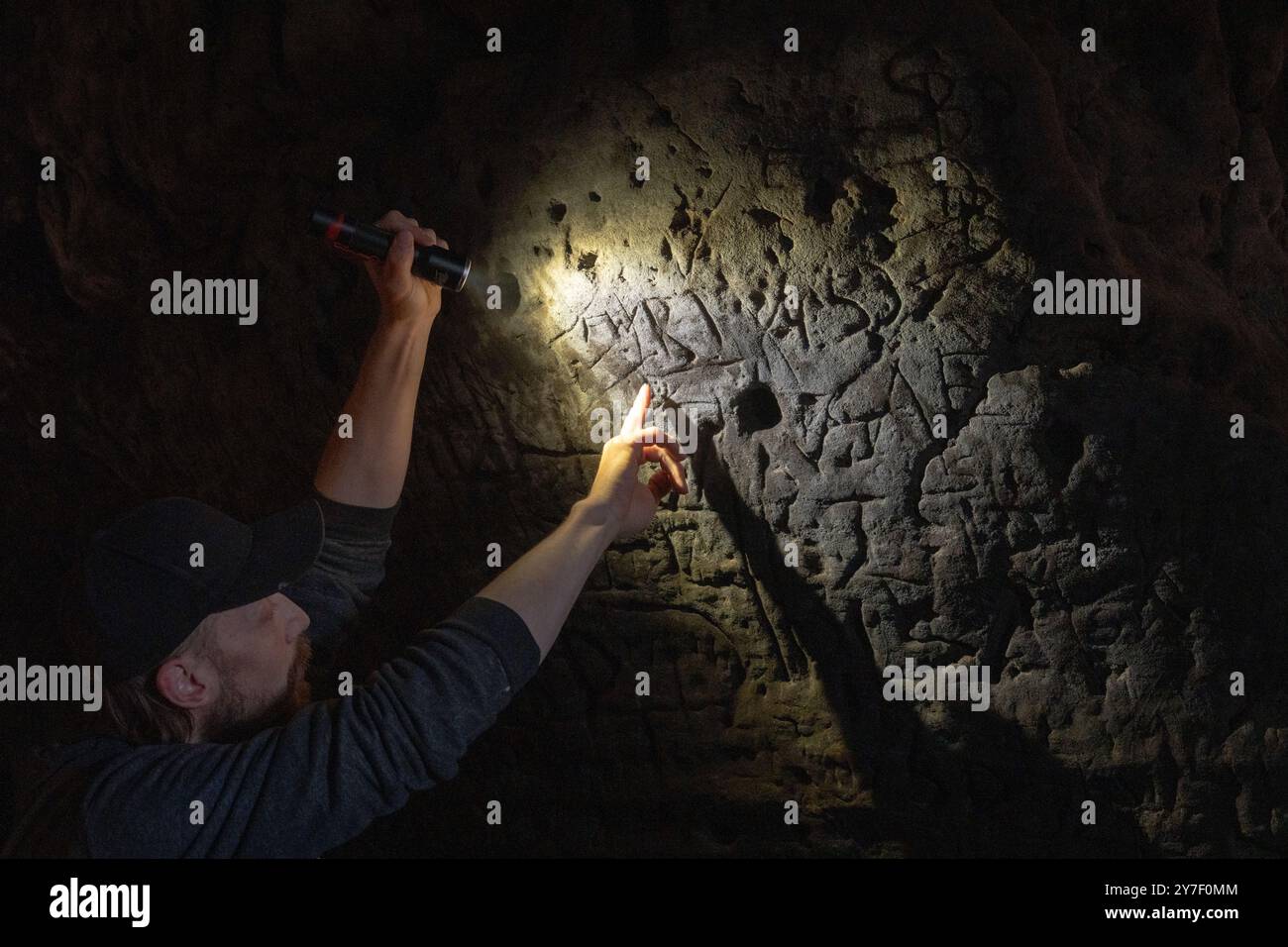 Historic Caves of Hella in Iceland Stock Photo - Alamy