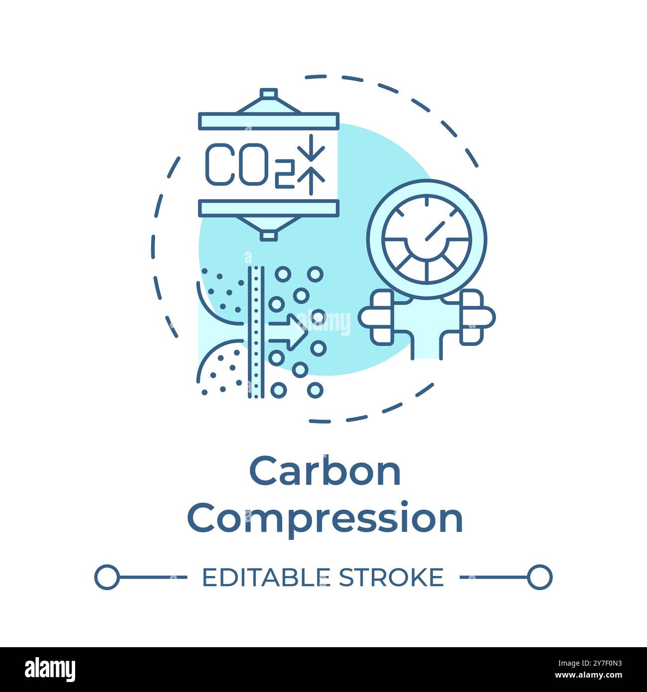 Carbon compression soft blue concept icon Stock Vector Image & Art - Alamy