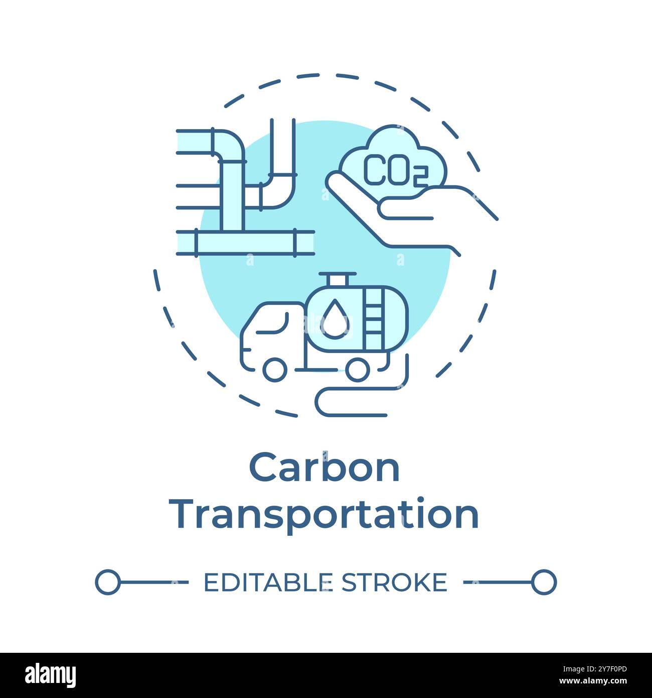 Carbon transportation soft blue concept icon Stock Vector Image & Art ...