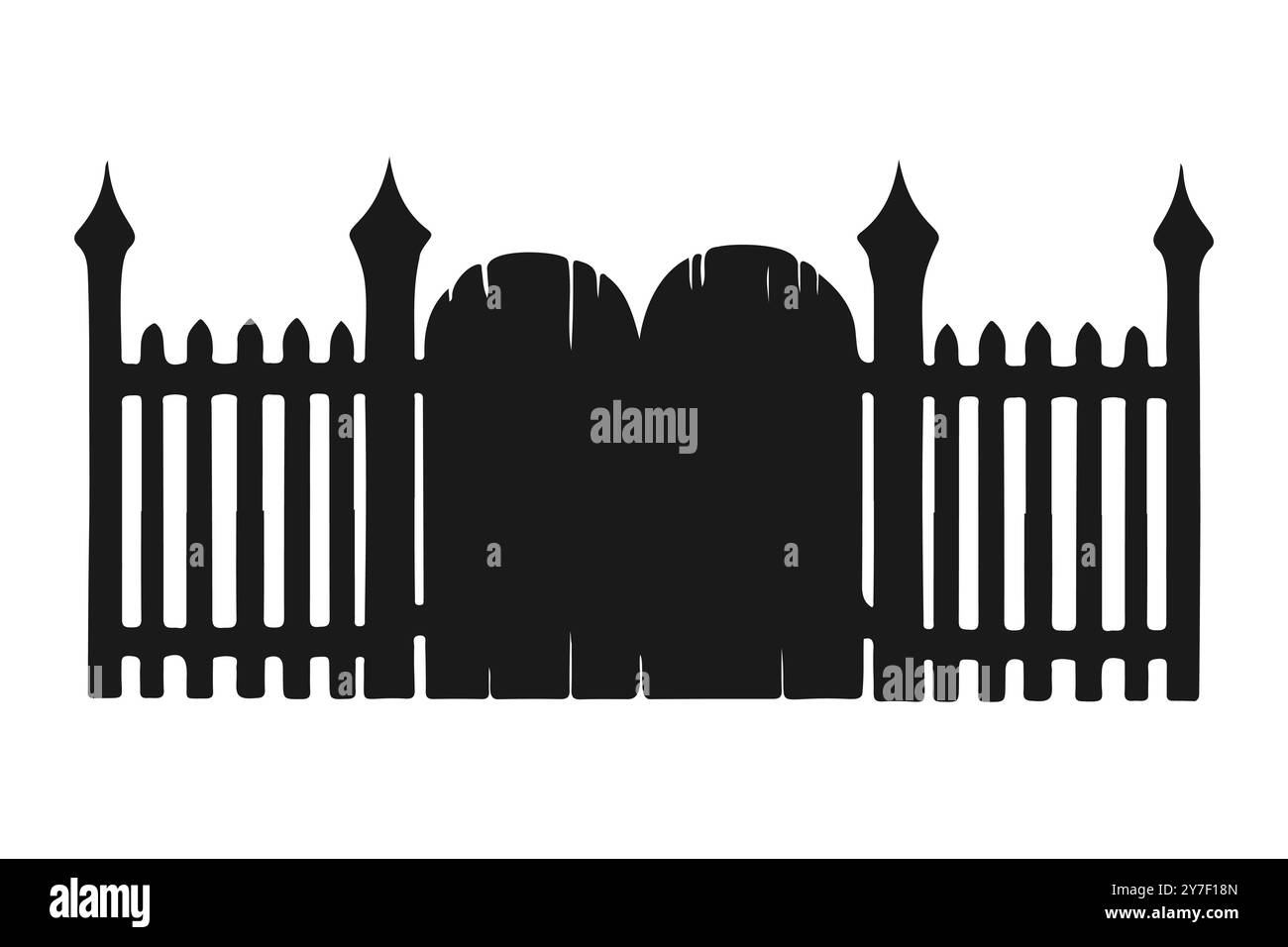 Cemetery gate silhouette. Vector illustration Stock Vector Image & Art ...