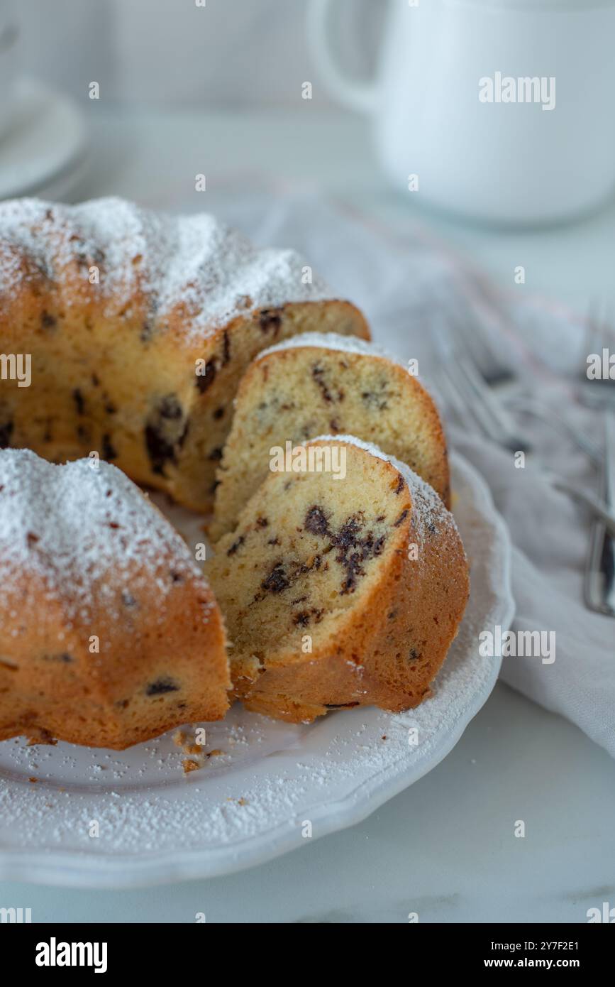 chocolate chip bundt cake Stock Photo - Alamy