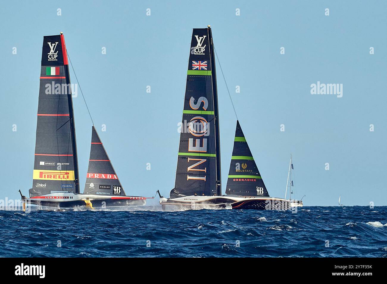 2024 America's Cup - in Final Round Robin LVC: Luna Rossa, Britannia ...
