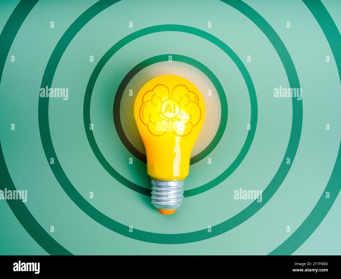 Artificial intelligence creative innovation and idea technology concept ...