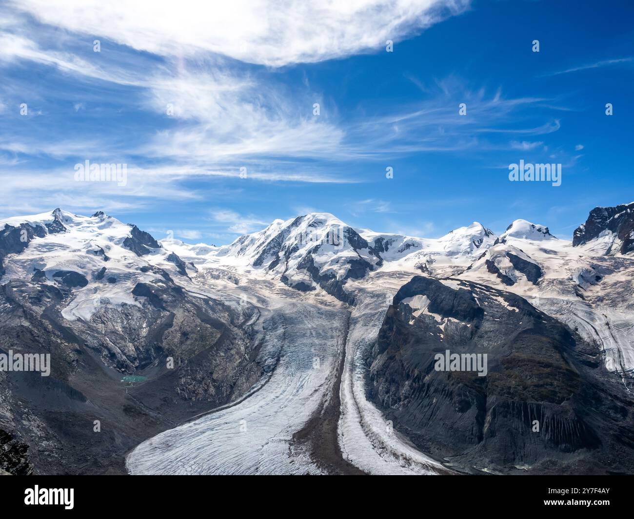 Swiss alps mountain at Matterhorn glacier paradise scenery during ...
