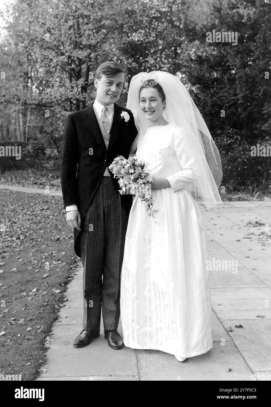 Kenneth Clarke and bride Gillian Edwards pictured after they were ...