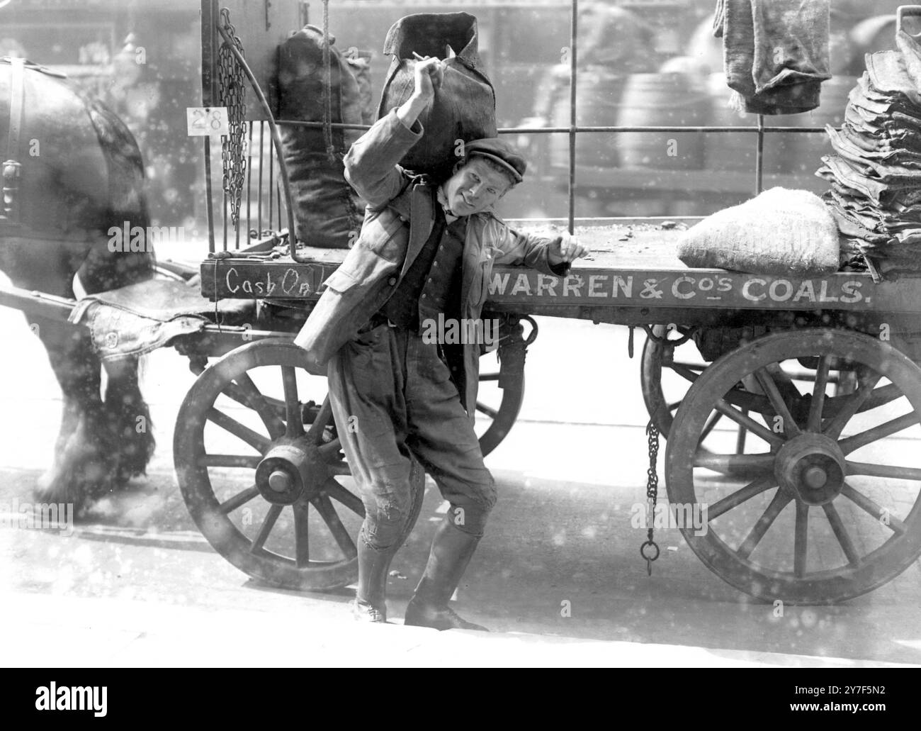 A typical coal delivery 1926 Stock Photo - Alamy