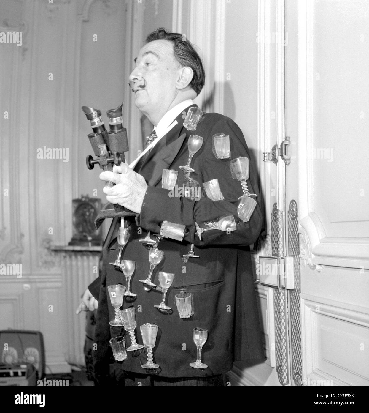 Paris: Well it is one way of using up an old dinner jacket. Another way ...