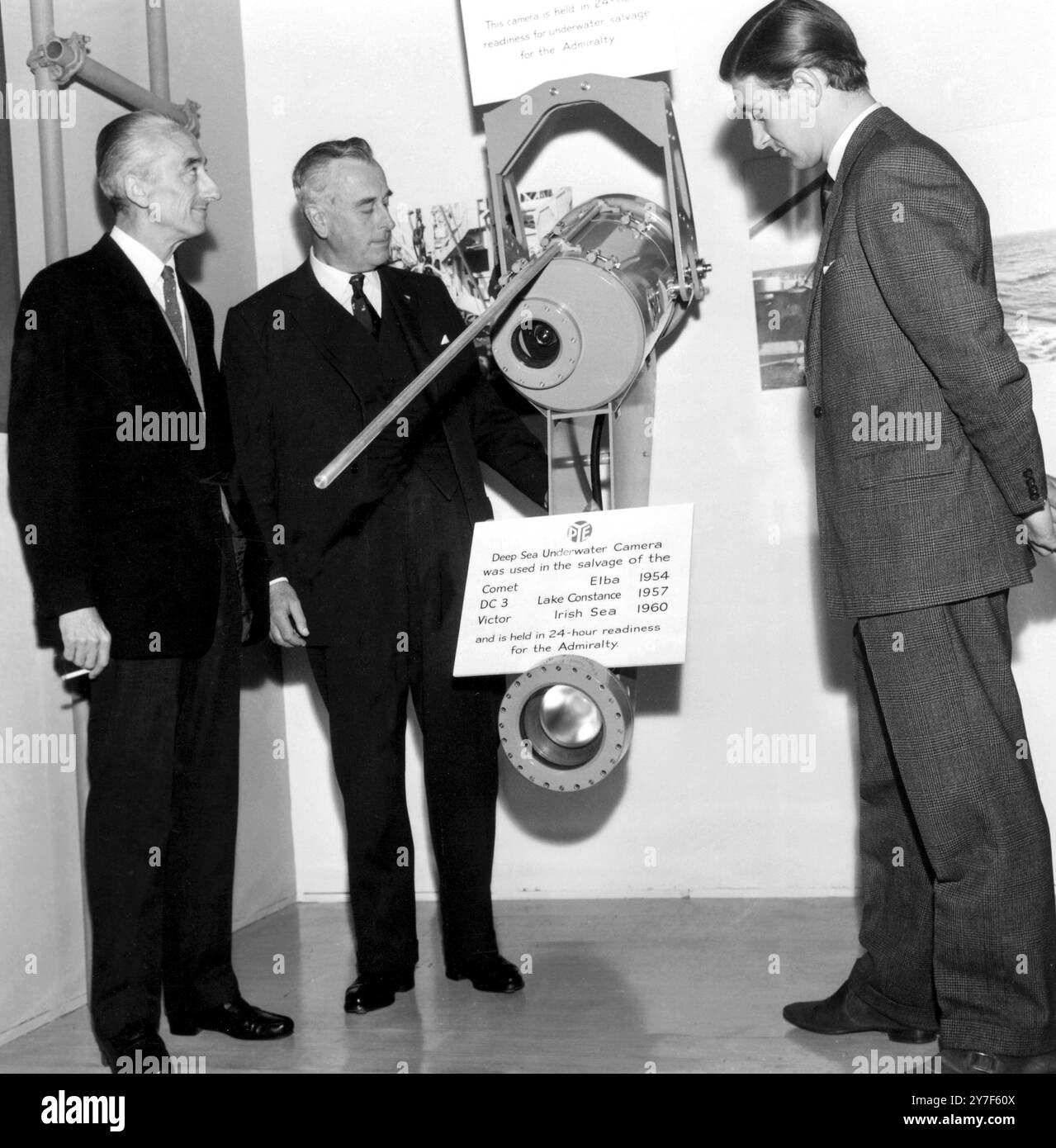 Commandant Jacques-Yves Cousteau and admiral of the Fleet, the Earl ...
