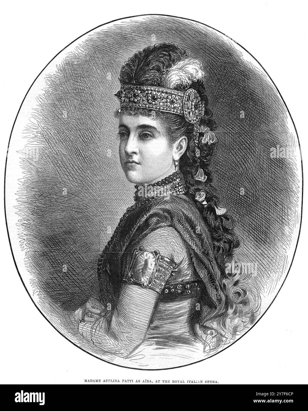 Madame Adelina Patti as Aida, at the Royal Italian Opera 1879 Stock ...