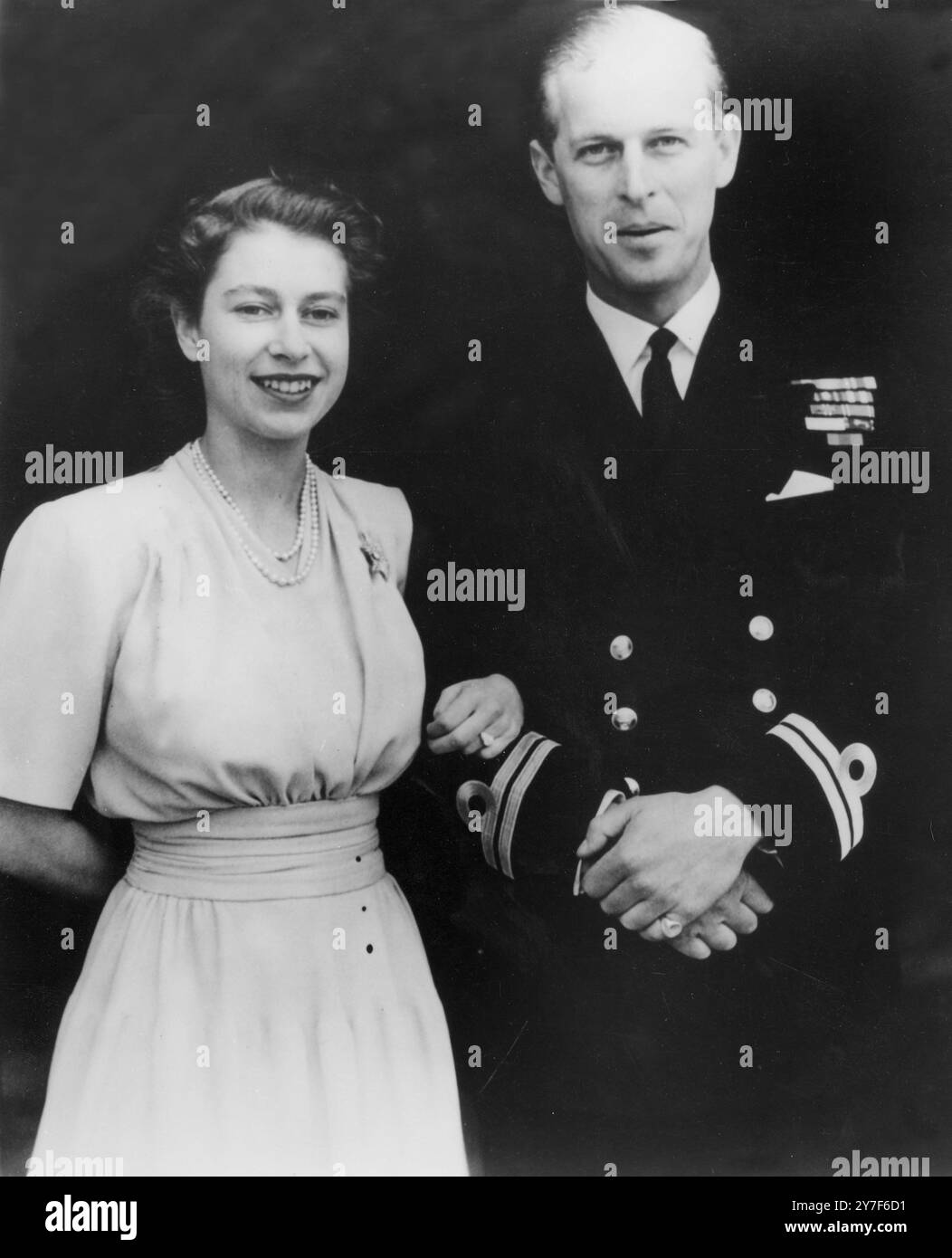 HRH The Duke of Edinburgh and Princess Elizabeth at Buckingham Palace ...