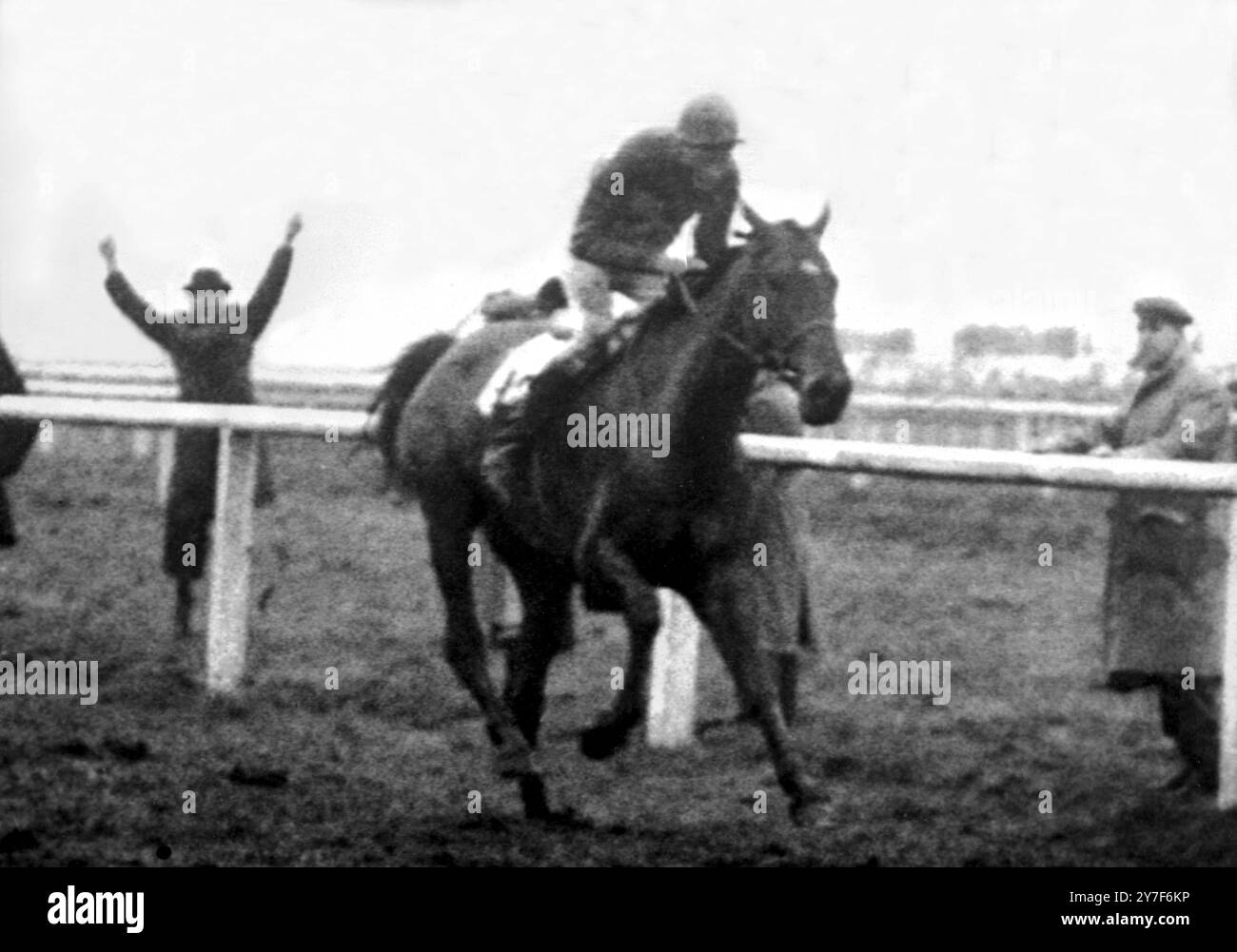 Quare Times ridden by jockey Pat Taaffe - winner of the Grand National ...