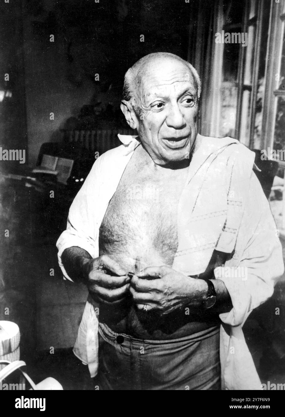 Pablo Picasso - 6 March 1970 . Painter and sculptor born in Spain who ...