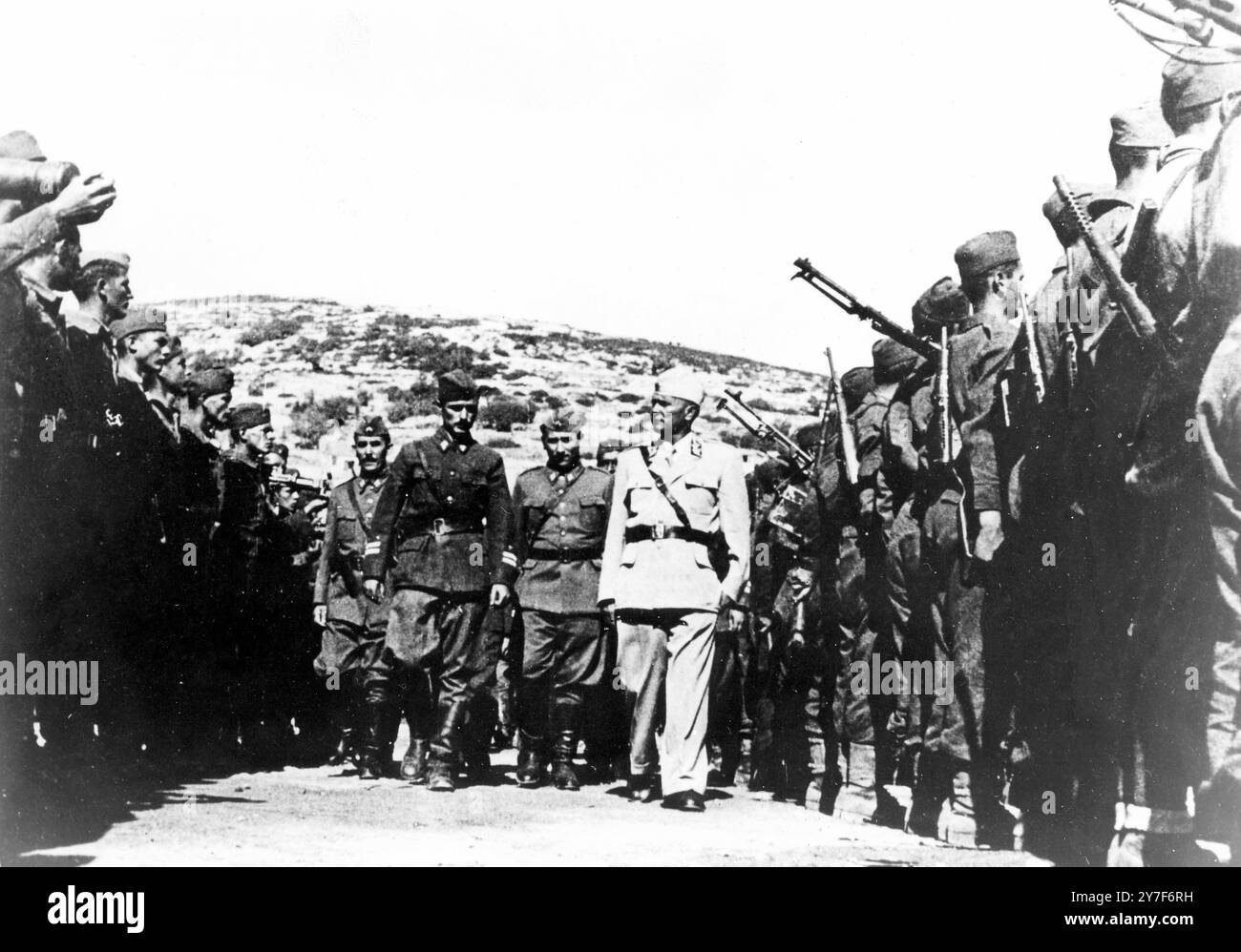 Tito reviewing First Formation Shock Brigade, on the anniversary of its ...