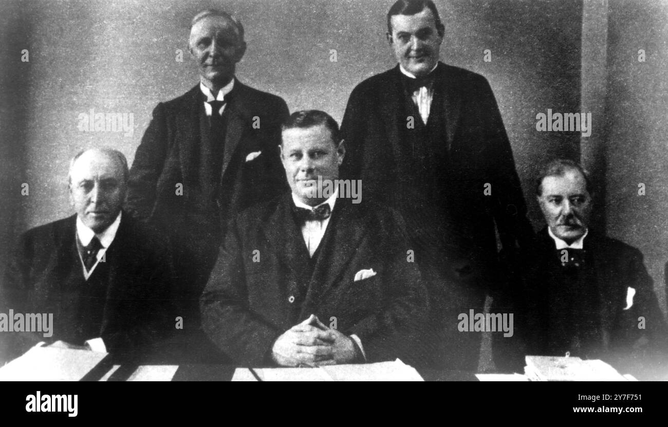 The "Geddes Axe" Committee, whose report was promised (L-R) Lord ...