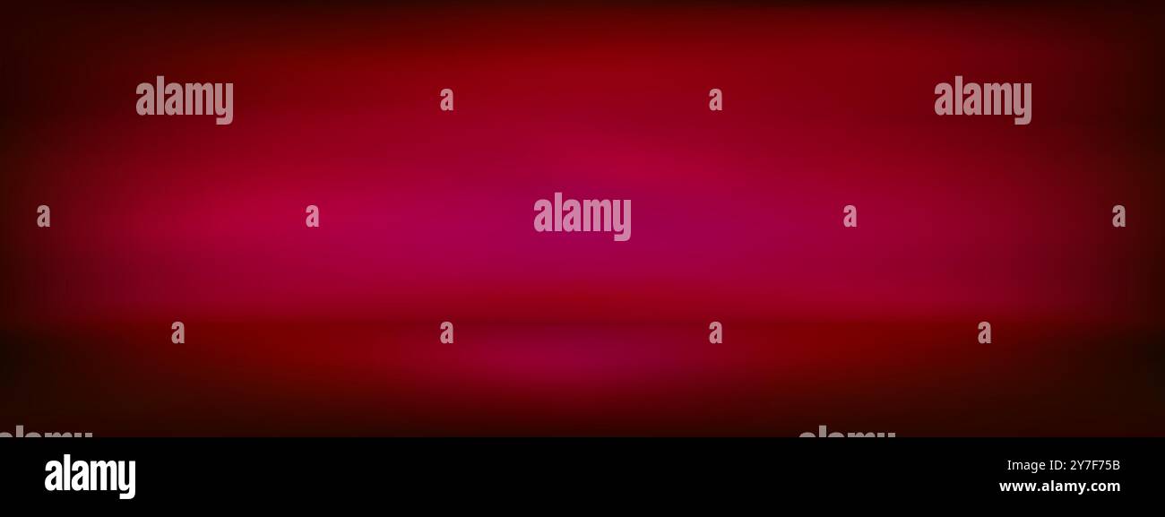 Burgundy solid studio gradient bg with limbo light. Interior 3d mockup ...