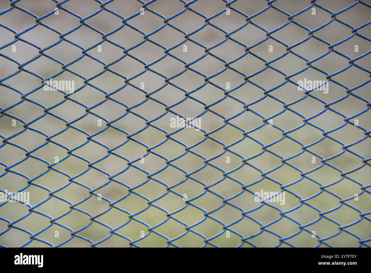 Chainlink fence stands out against a softly blurred background ...
