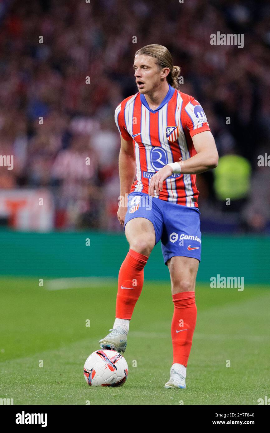 MADRID, SPAIN - September 29: Conor Gallagher of Atletico de Madrid ...