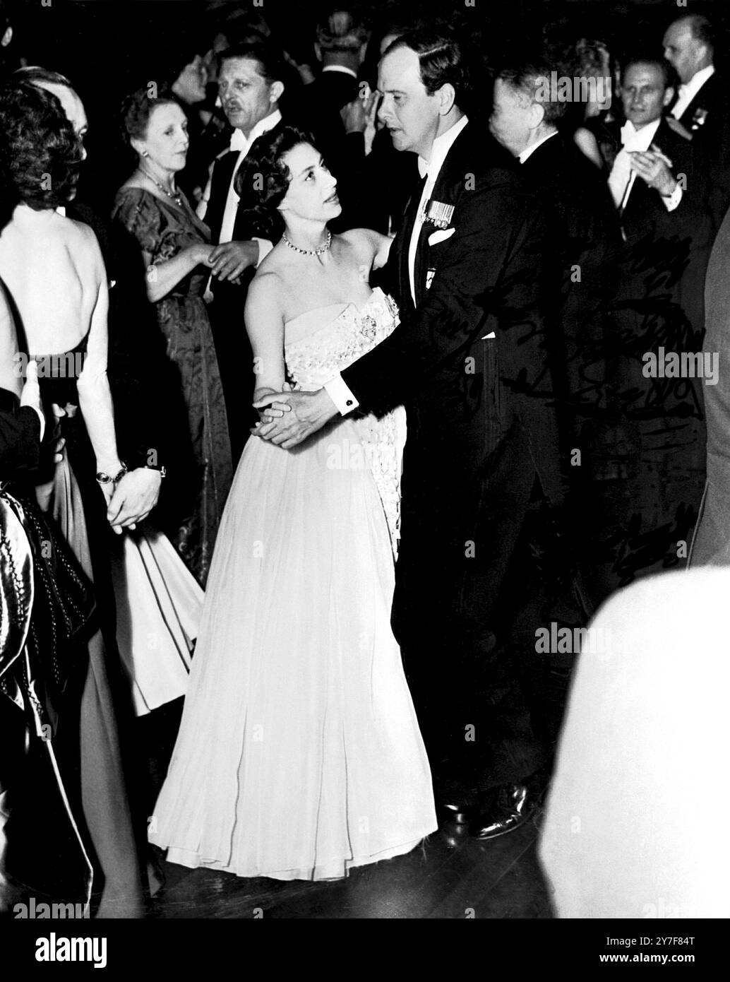 Princess Margaret dances with the Duke of Devonshire at the Victoria ...