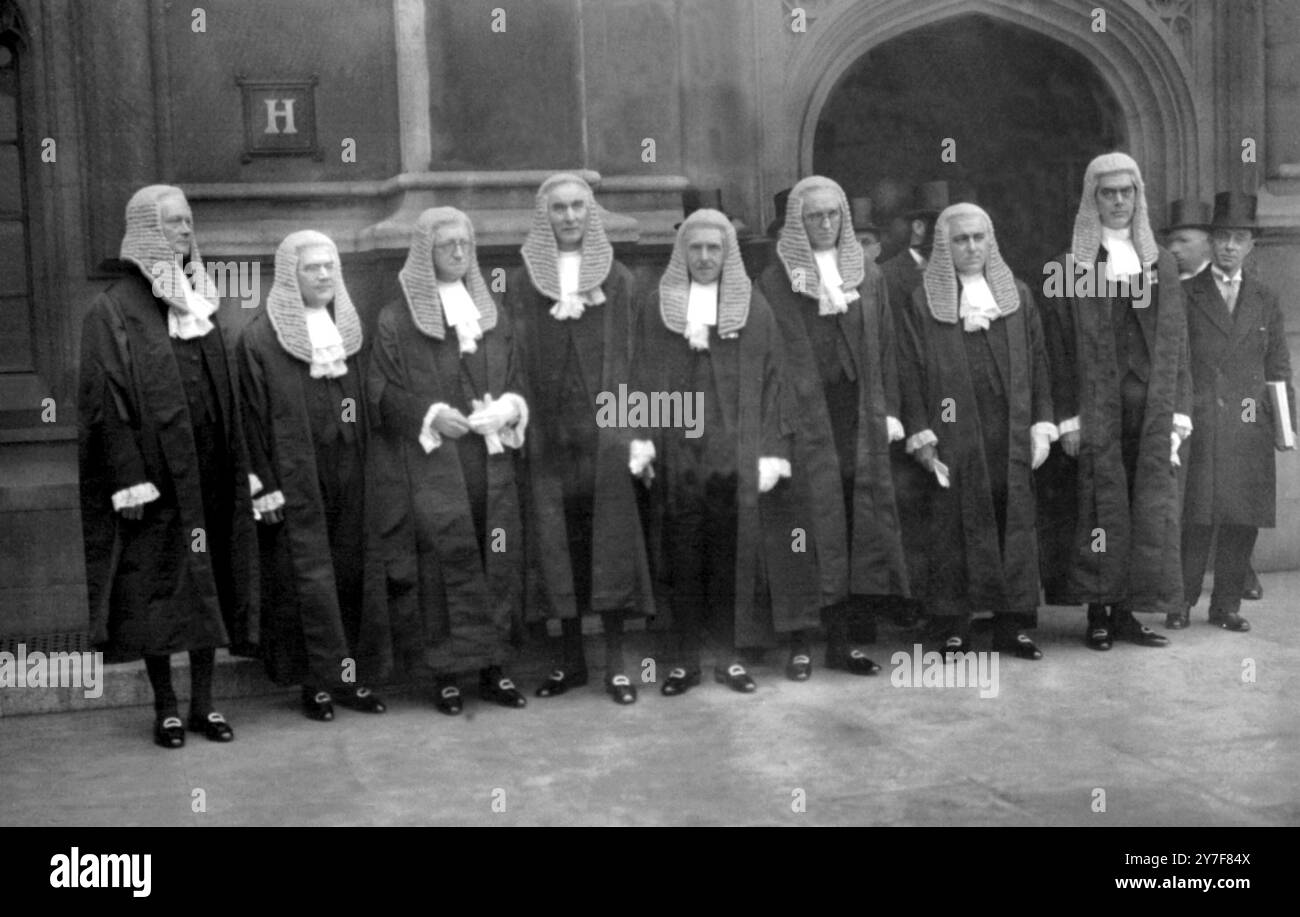 Eight new KCs sworn in at the House of Lords. Left to right Mr William ...