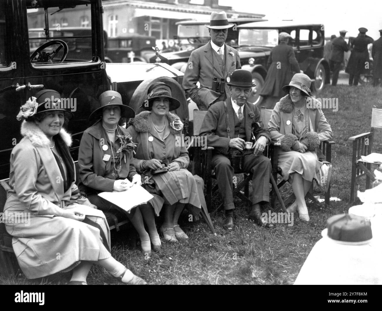 Mrs Cookson, Baroness Zouche, Mrs John Dennis, Col Adams, D.S.C., rear ...
