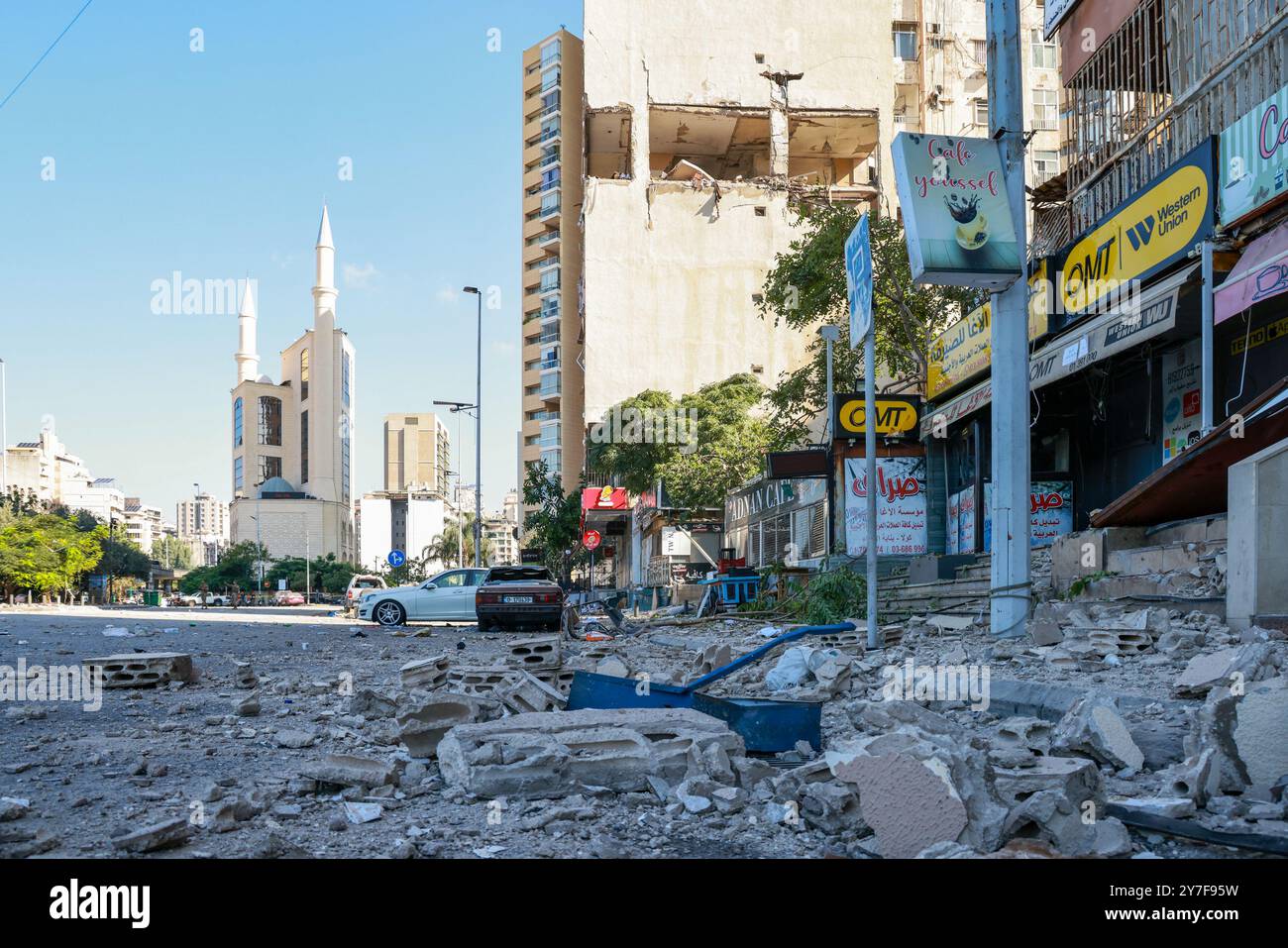 Beirut, Lebanon. 30th Sep, 2024. Sylvain Rostaing/Le Pictorium - Beirut ...