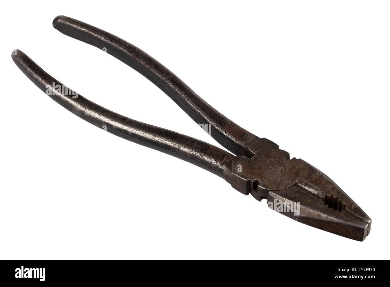 Antique vintage rusty wire pliers, or combination pliers or lineman's ...