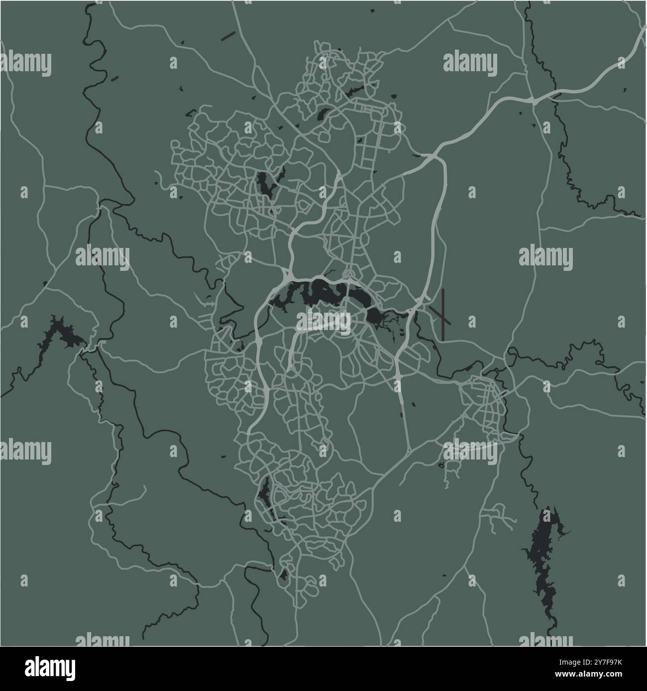 Aerial map canberra Stock Vector Images - Alamy