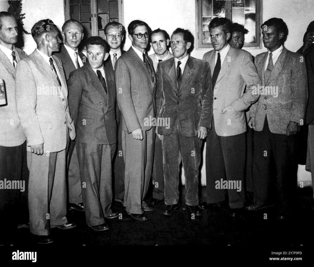 Munich: The Second post war German Himalaya Expediton pictured, before ...