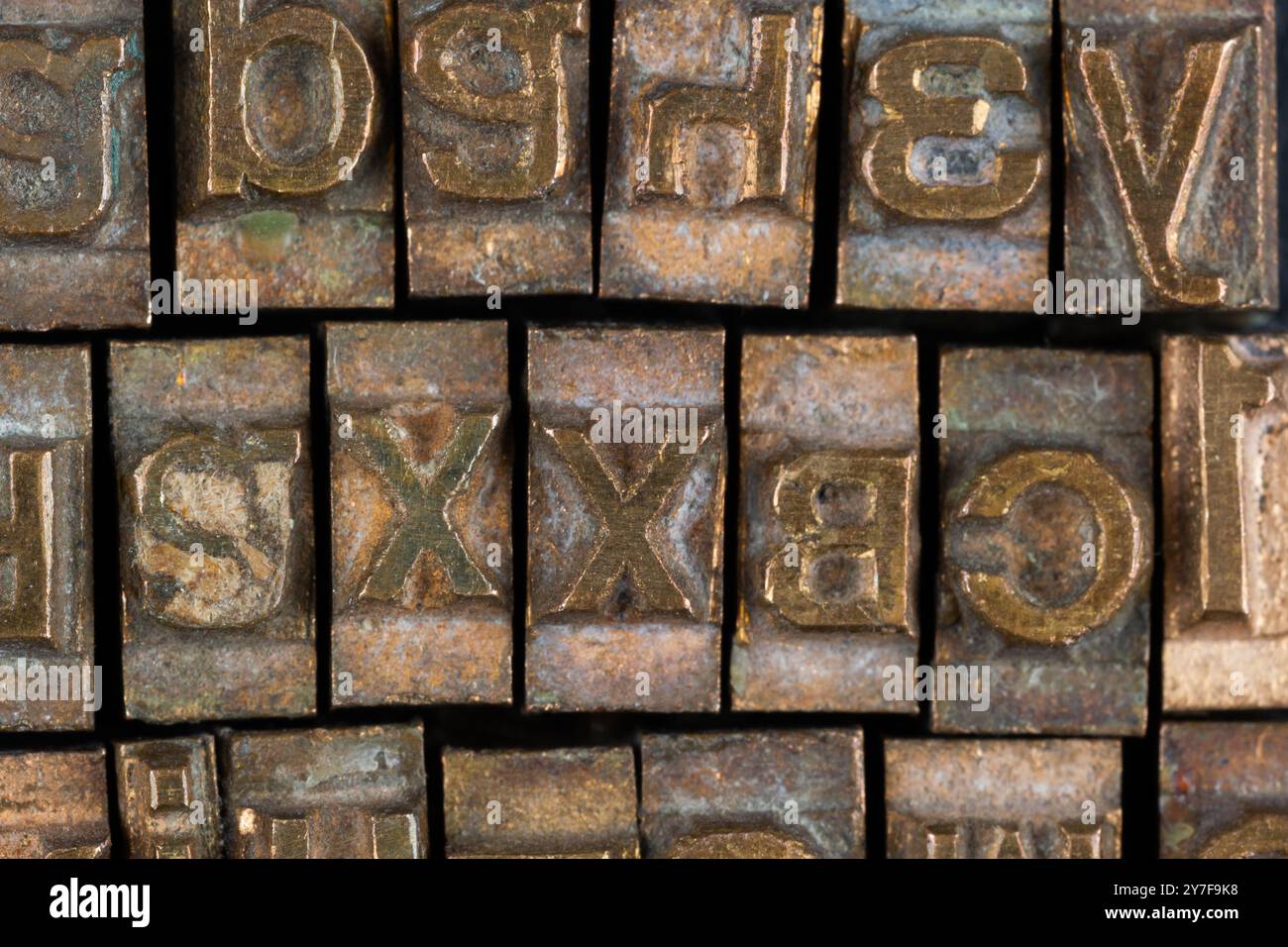 movable type alphabet set background Stock Photo - Alamy