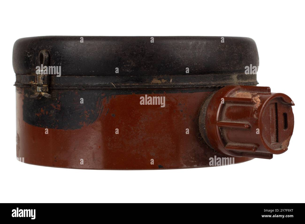 PMN soviet plastic bodied anti-personnel landmine. Isolated on white ...