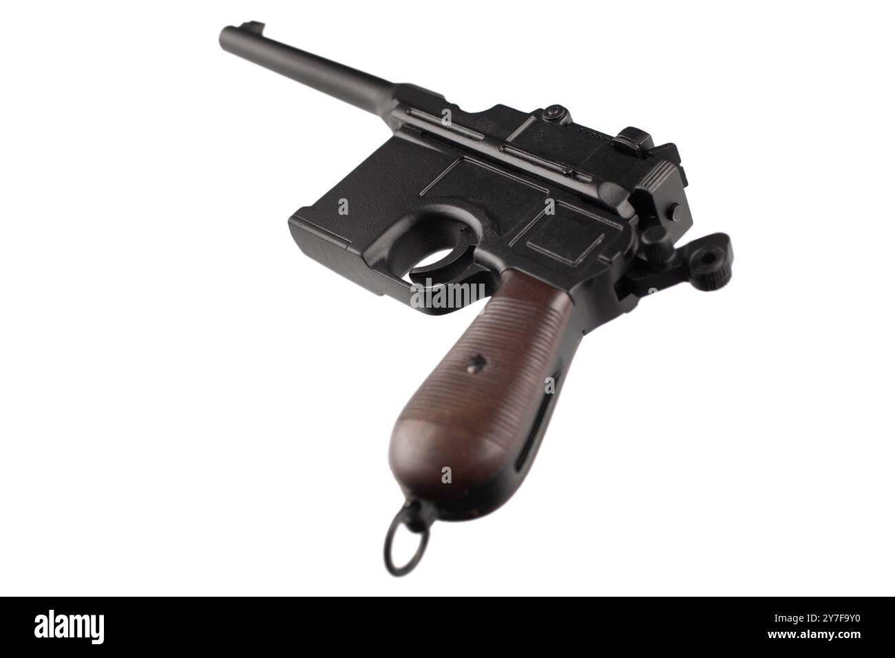 German WWI era pistol model 1896 isolated on white background Stock ...