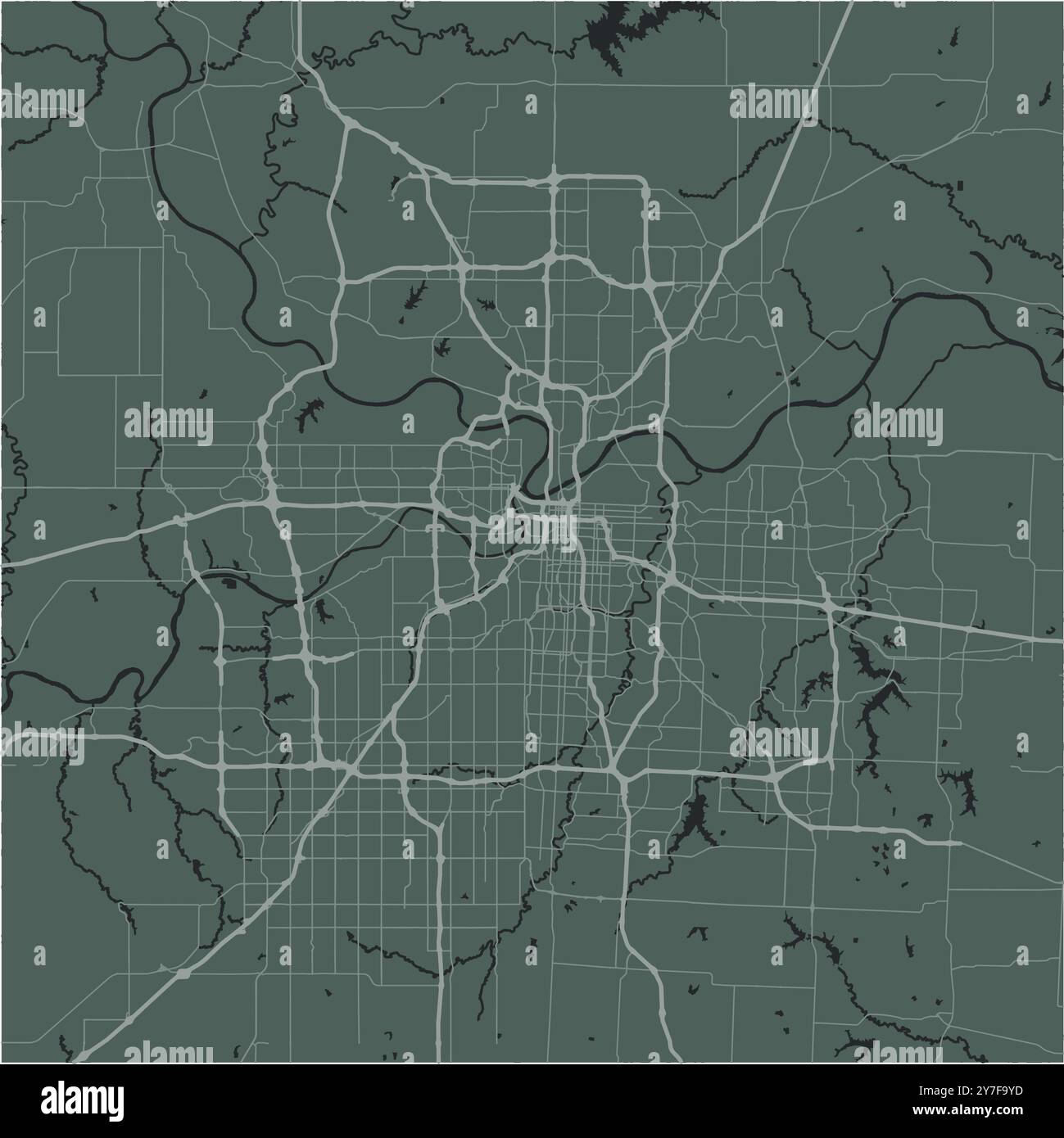 Kansas city center map hi-res stock photography and images - Alamy