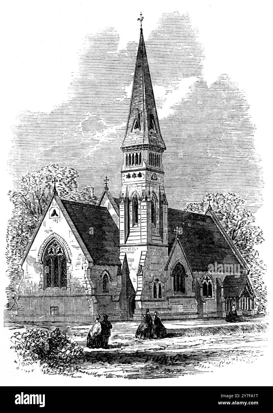 St. Mary's Church, Ide Hill, Kent. 1866 Stock Photo - Alamy