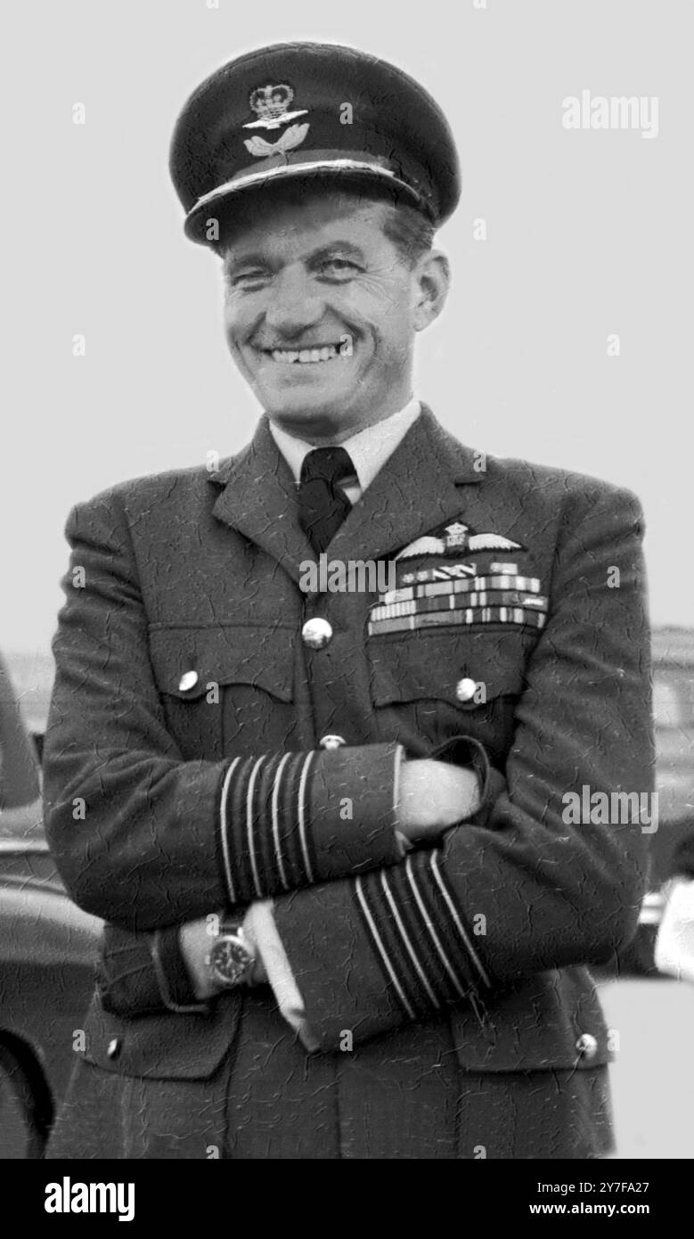 Smiling Group Captain J E Johnnie Johnson the Royal Air Force's top ...