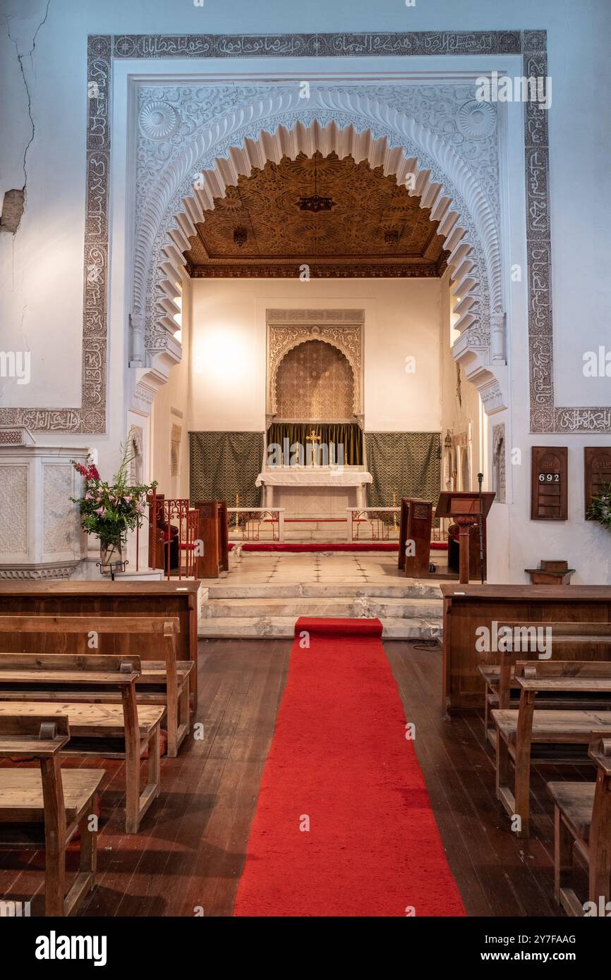 The chancel arch of St Andrew's Church has the Lord's Prayer in Arabic ...