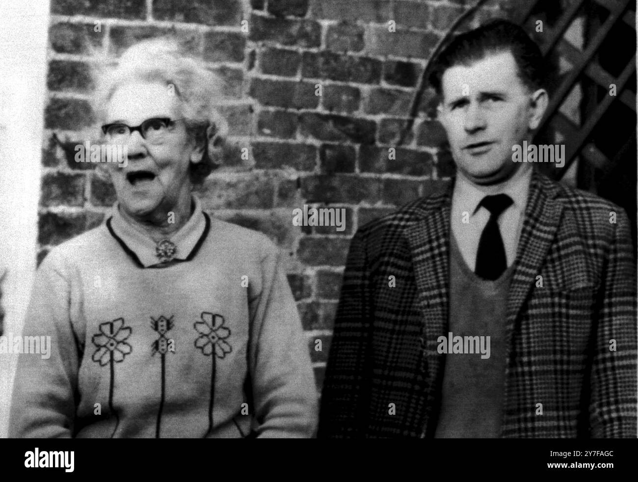 Seventy year old Mrs Amy Eayrs and farmer son Geoffrey escaped death ...