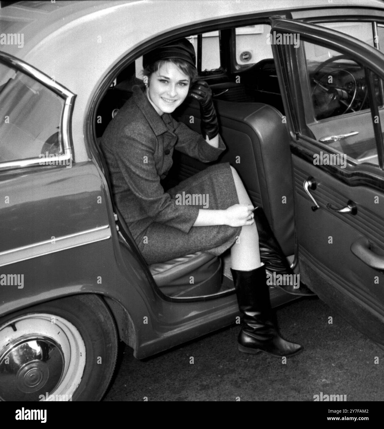 Portland Mason, daughter of James Mason wearing leather boots ...