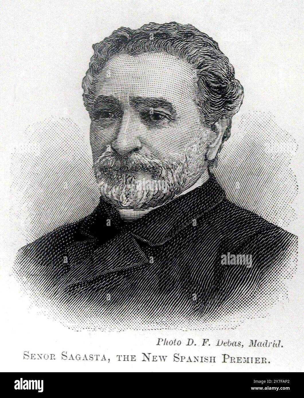 President Sagasta of Spain. 1897 Stock Photo - Alamy