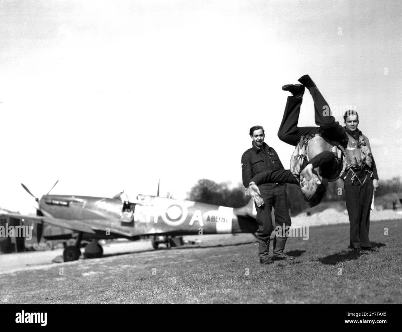 Home Front 1942 A "Victory Roll" by an acrobatic fighter pilot at North ...