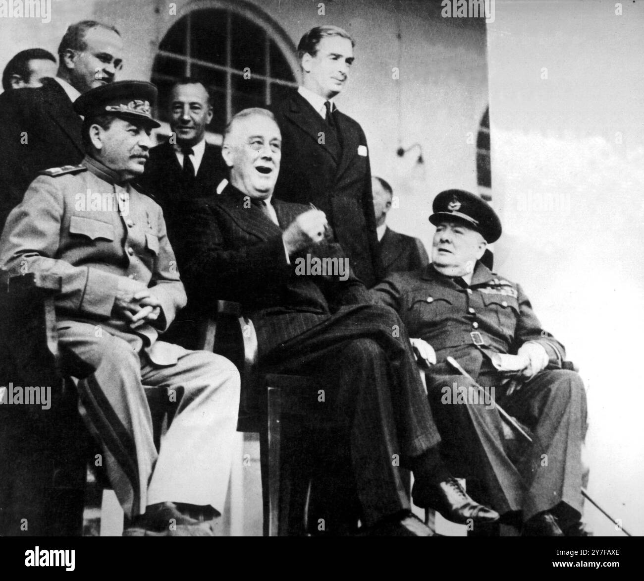 At the Tehran Conference A group at the Tehran Conference, front left ...