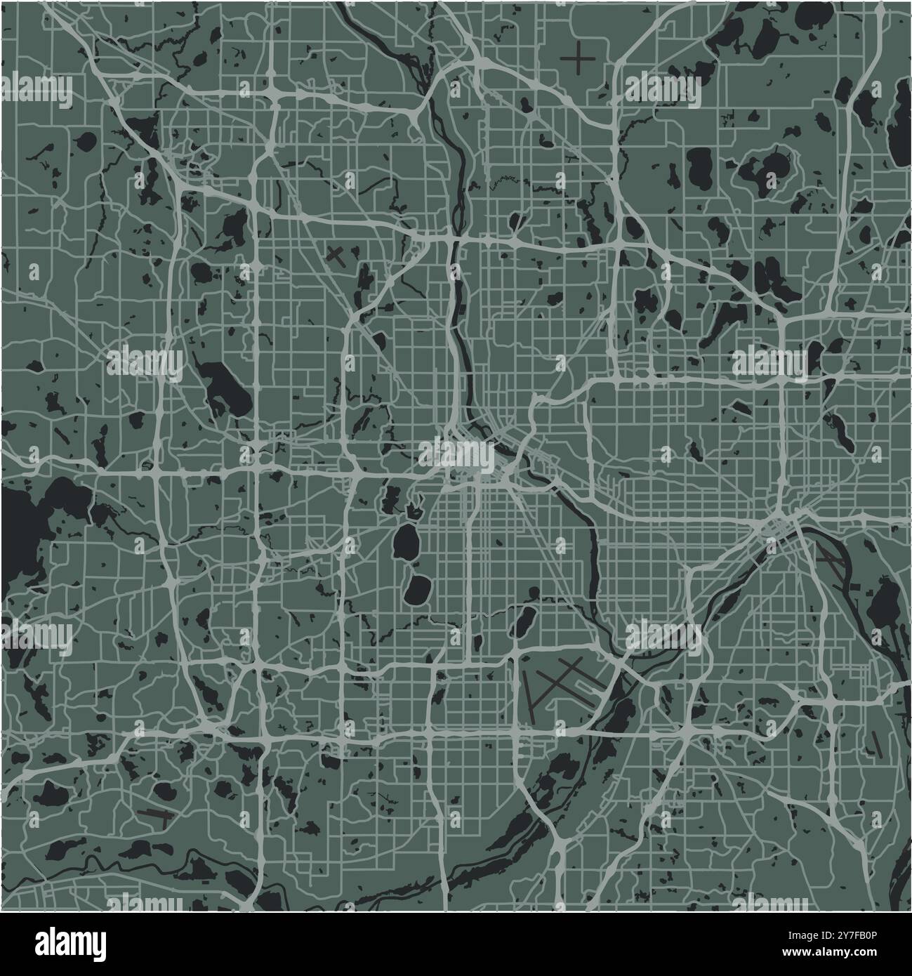 Grey minnesota map hi-res stock photography and images - Alamy