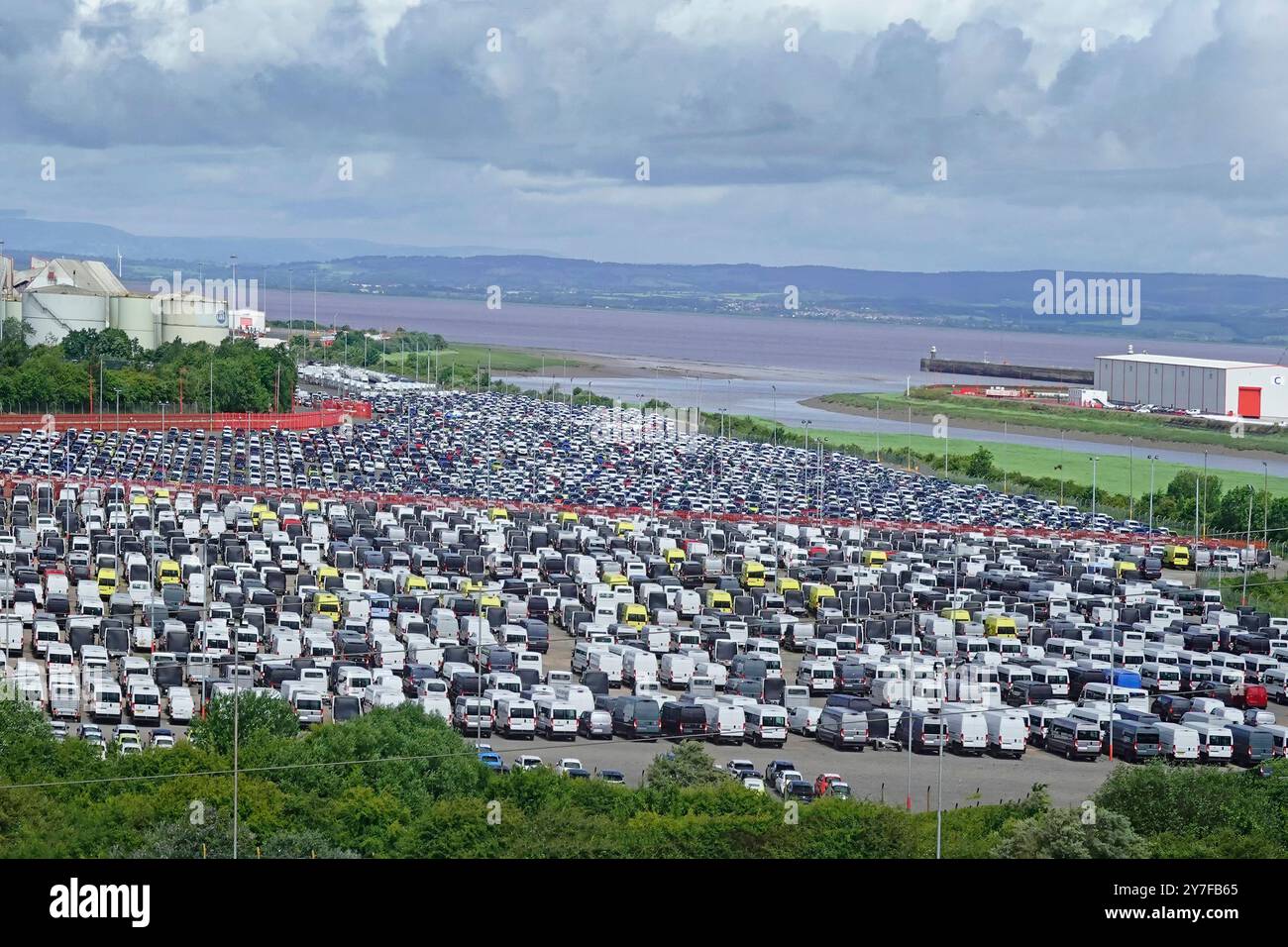 Royal Portbury Dock major port import new motor vehicles shipped into ...